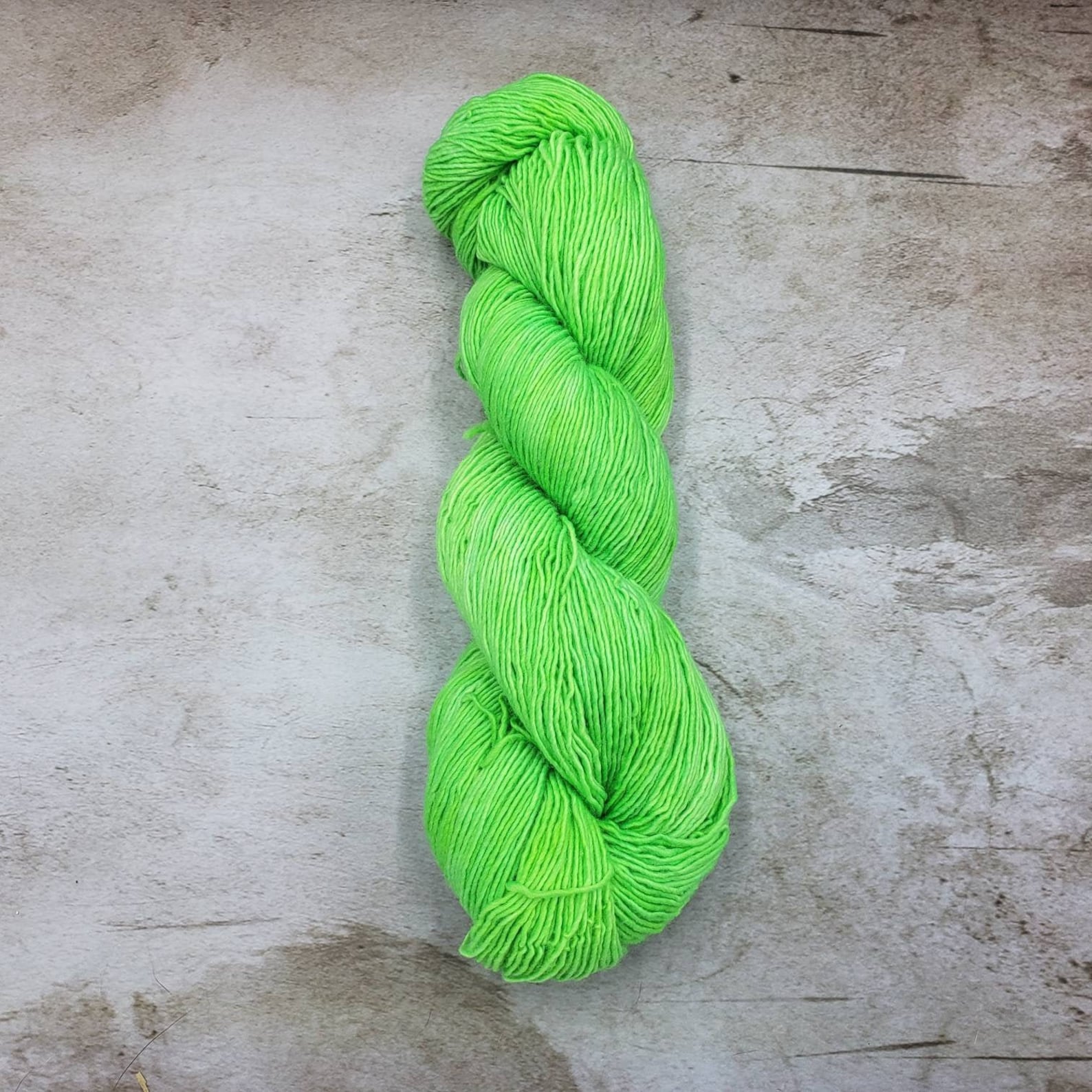 Hand Dyed Yarn in Neon Green | Etsy