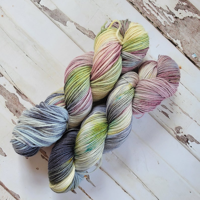 Hand Dyed Yarn: Dried Flowers, Soft Autumn Colors - Etsy