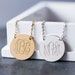 Monogram Disc Necklace - Personalized Monogram Necklace - Dainty ...