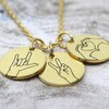 Hand Gesture Necklace Hand Sign Necklace Love Necklace Peace Necklace ...