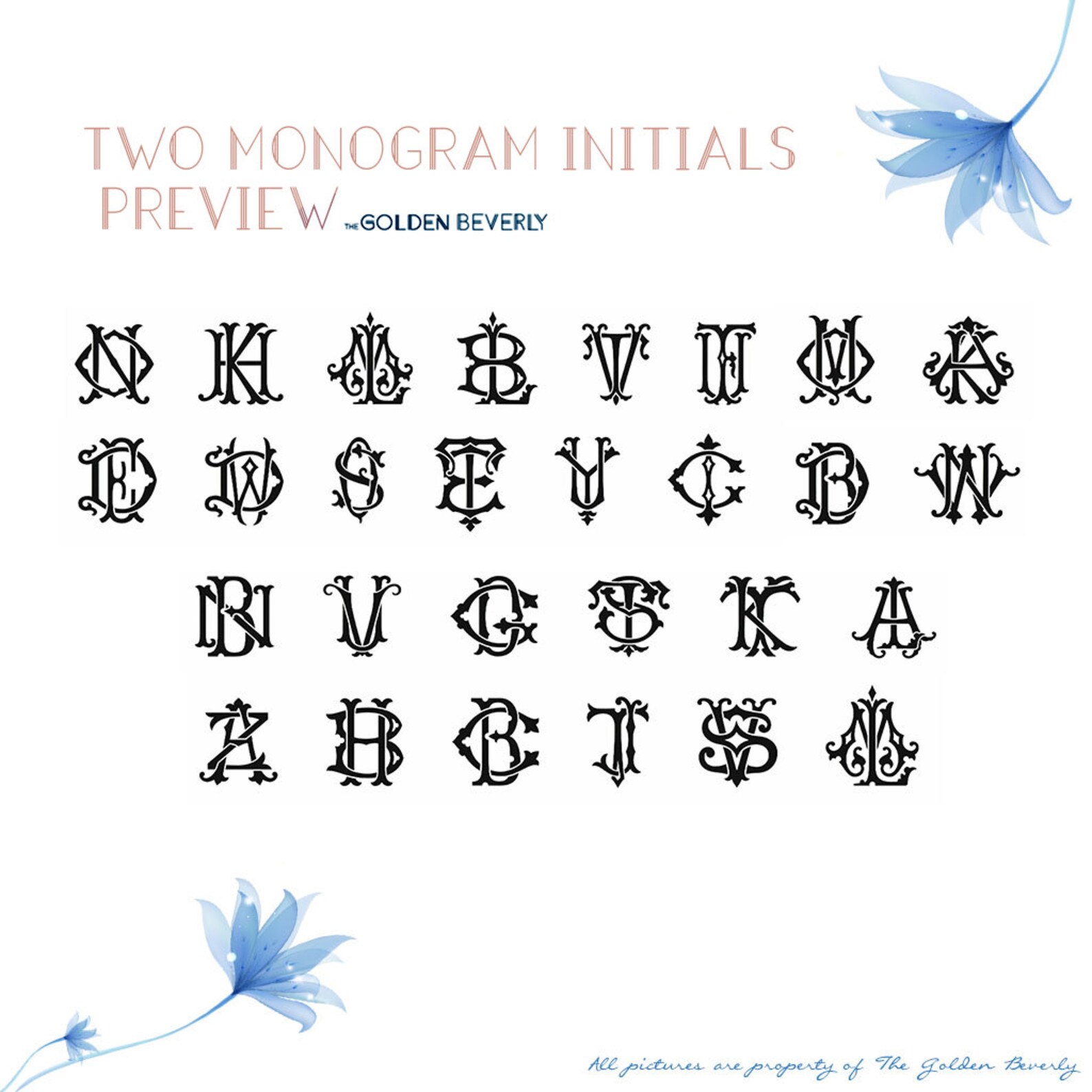 Personalized Monogram Ring Double Initials Ring Custom - Etsy