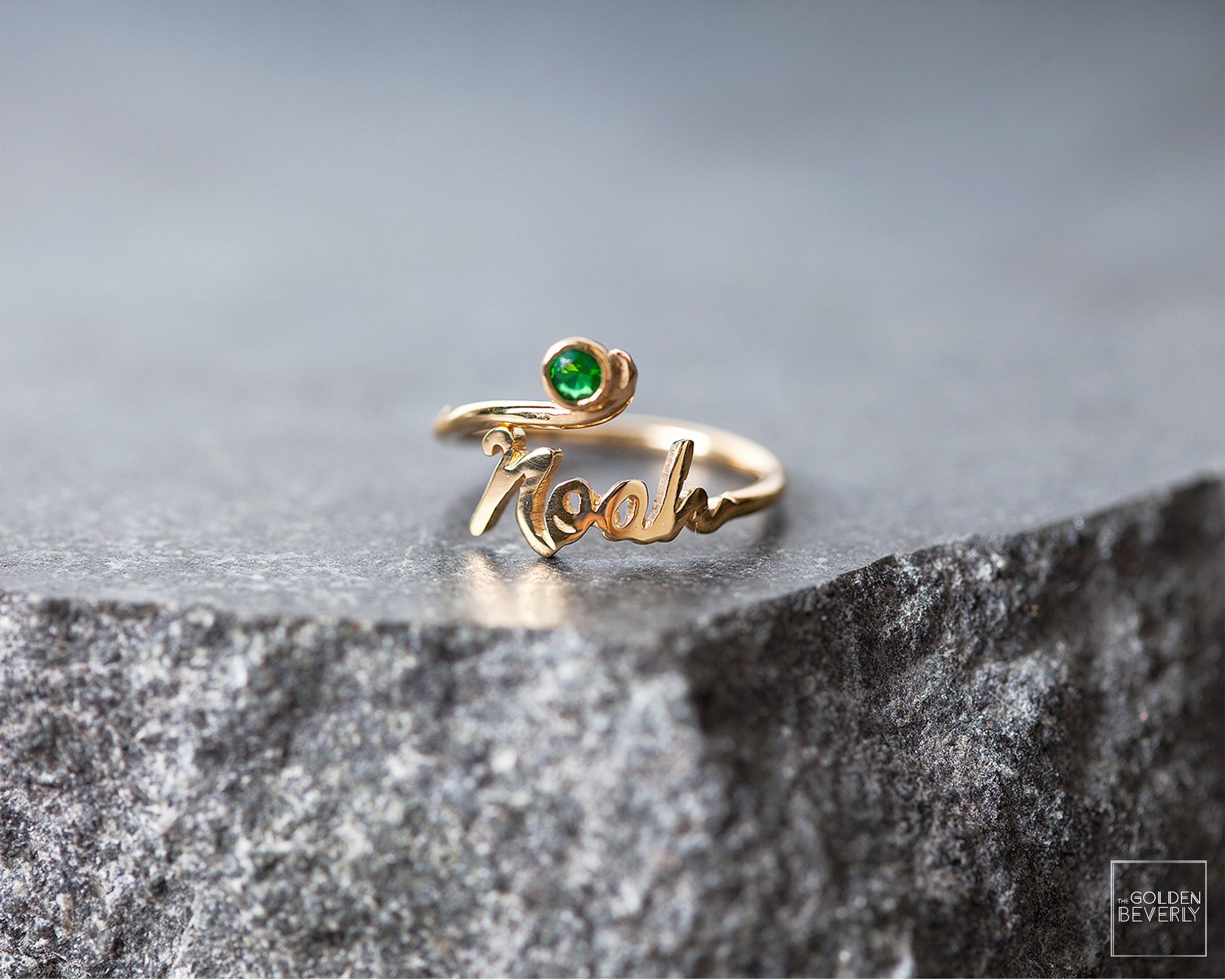 Birthstone Name Ring - Personalized Name Ring - Mothers's Day ...