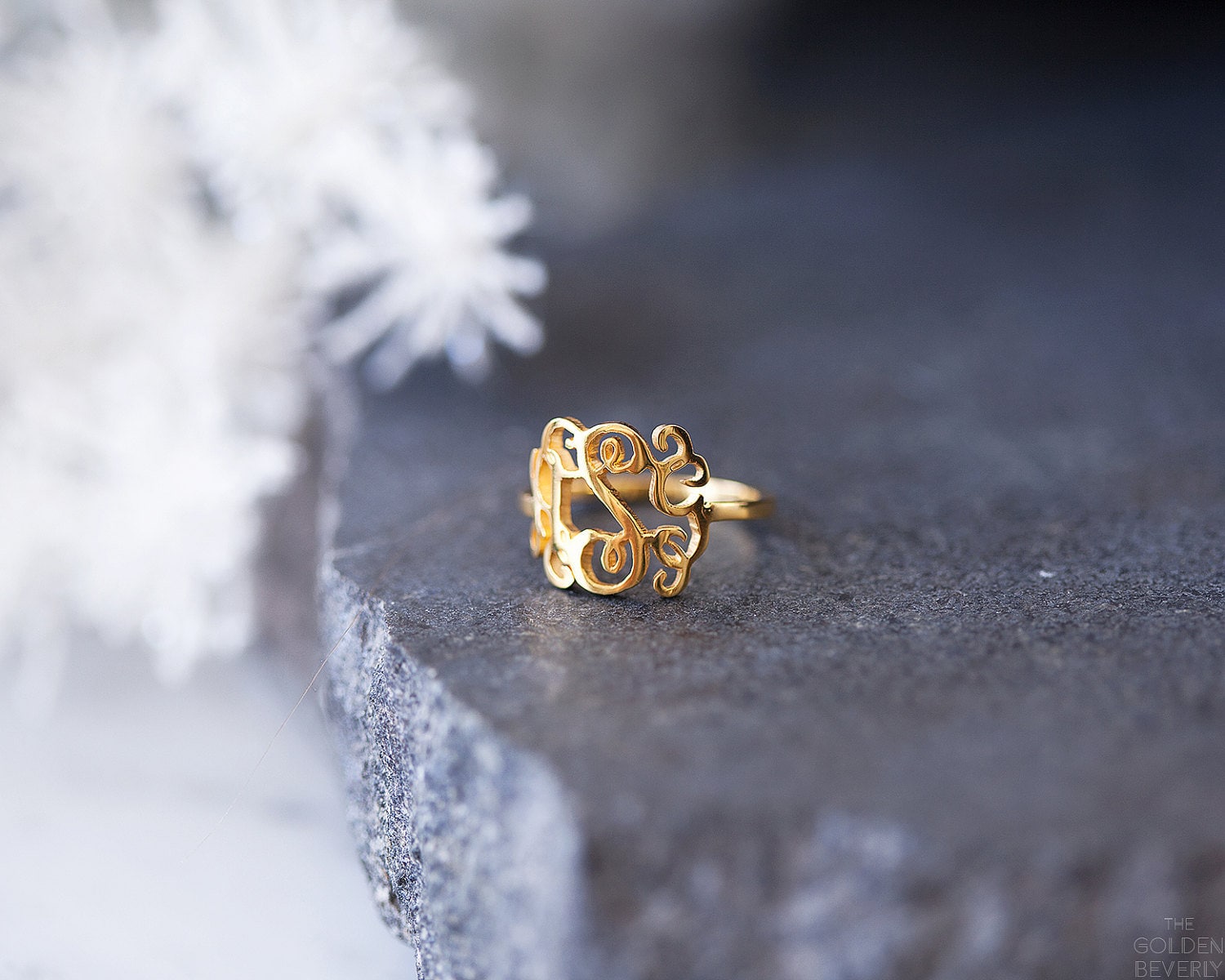 Personalized Monogram Ring custom Initials Ring custom - Etsy