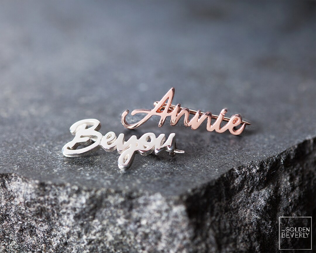 Name Lapel Pin - Personalized Name Clip - Personalized Lapel Pin ...