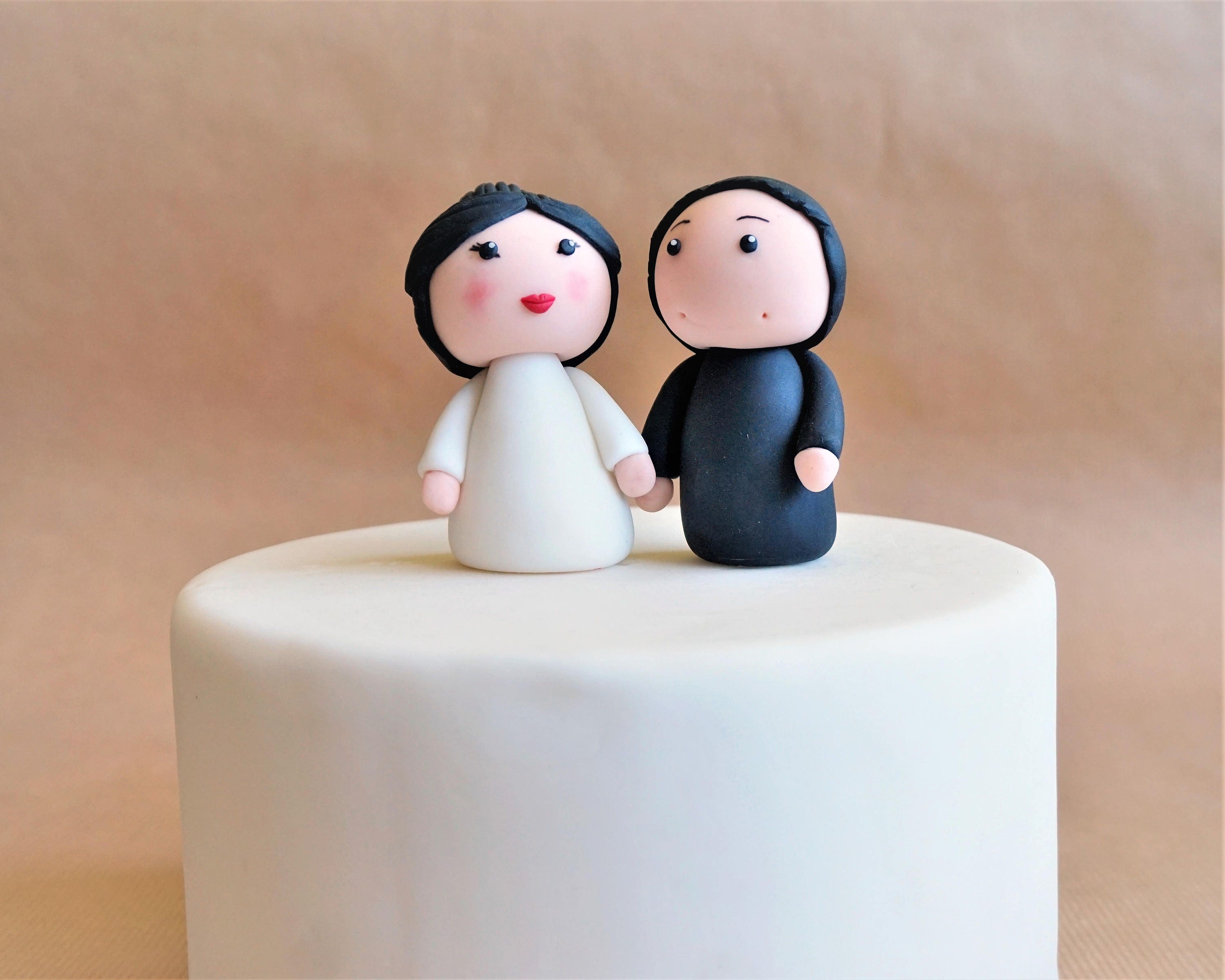 Fondant Bride and Groom Cake Topper Wedding Topper Wedding - Etsy