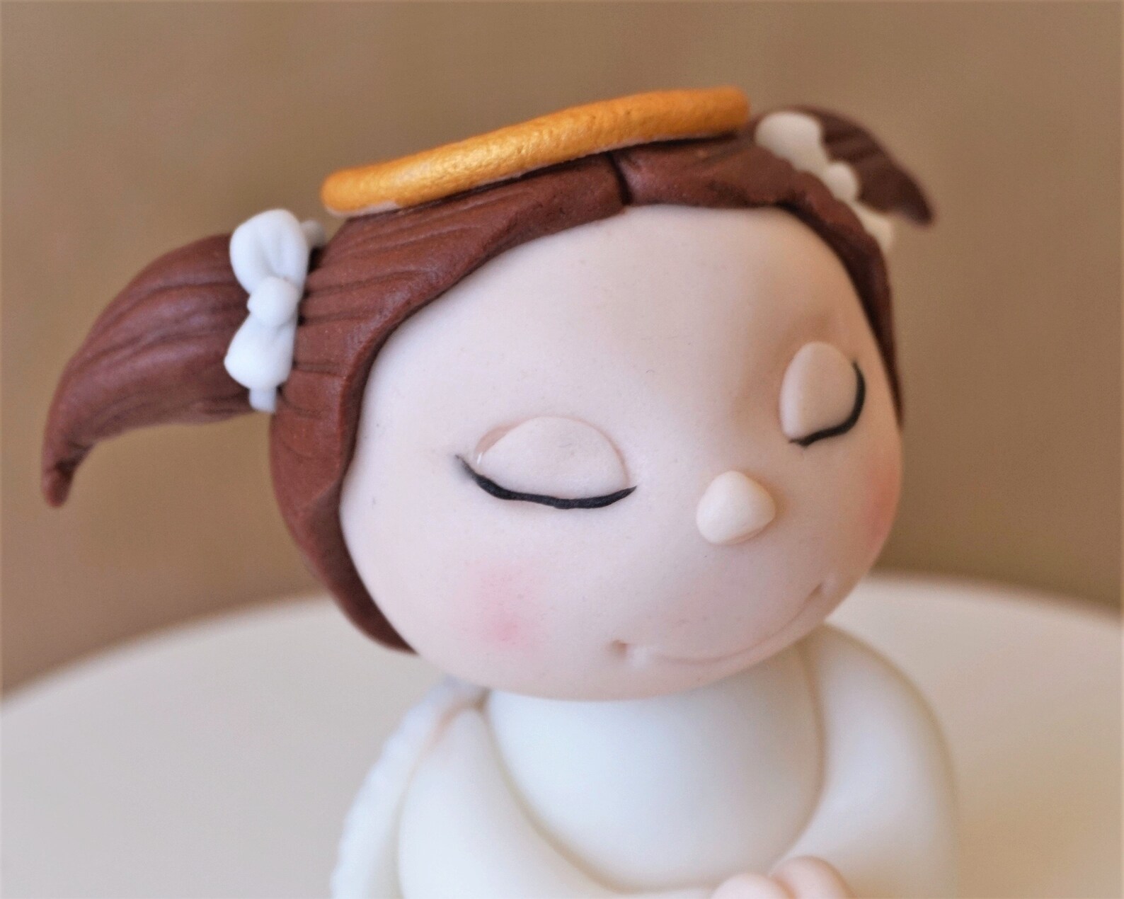 Fondant Angel Cake Topper Little Angel Figurine Christening - Etsy UK