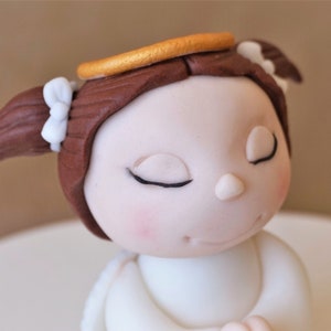 Fondant Angel Cake Topper Little Angel Figurine Christening - Etsy UK