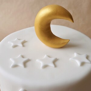 Fondant Moon and Stars Cake Topper Set Twinkle Twinkle Little - Etsy
