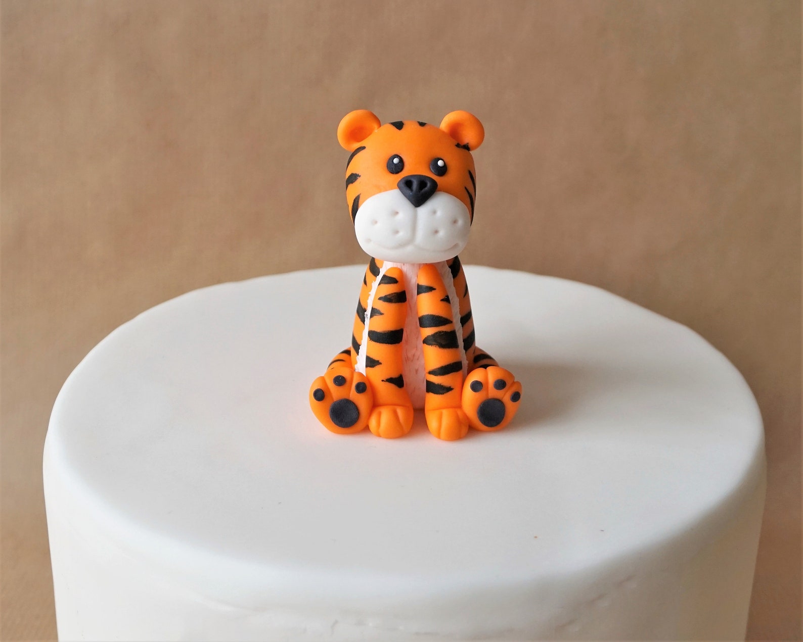 Fondant Tiger Cake Topper for Tiger Birthday Party Safari - Etsy