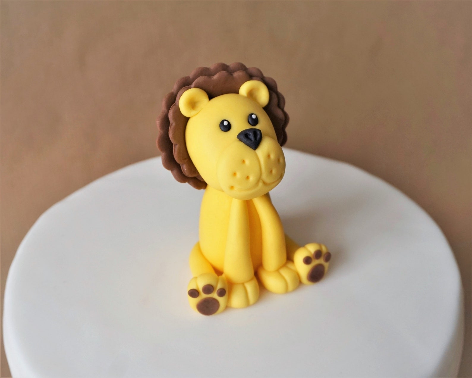 Fondant Lion Cake Topper Lion First Birthday Safari Birthday | Etsy