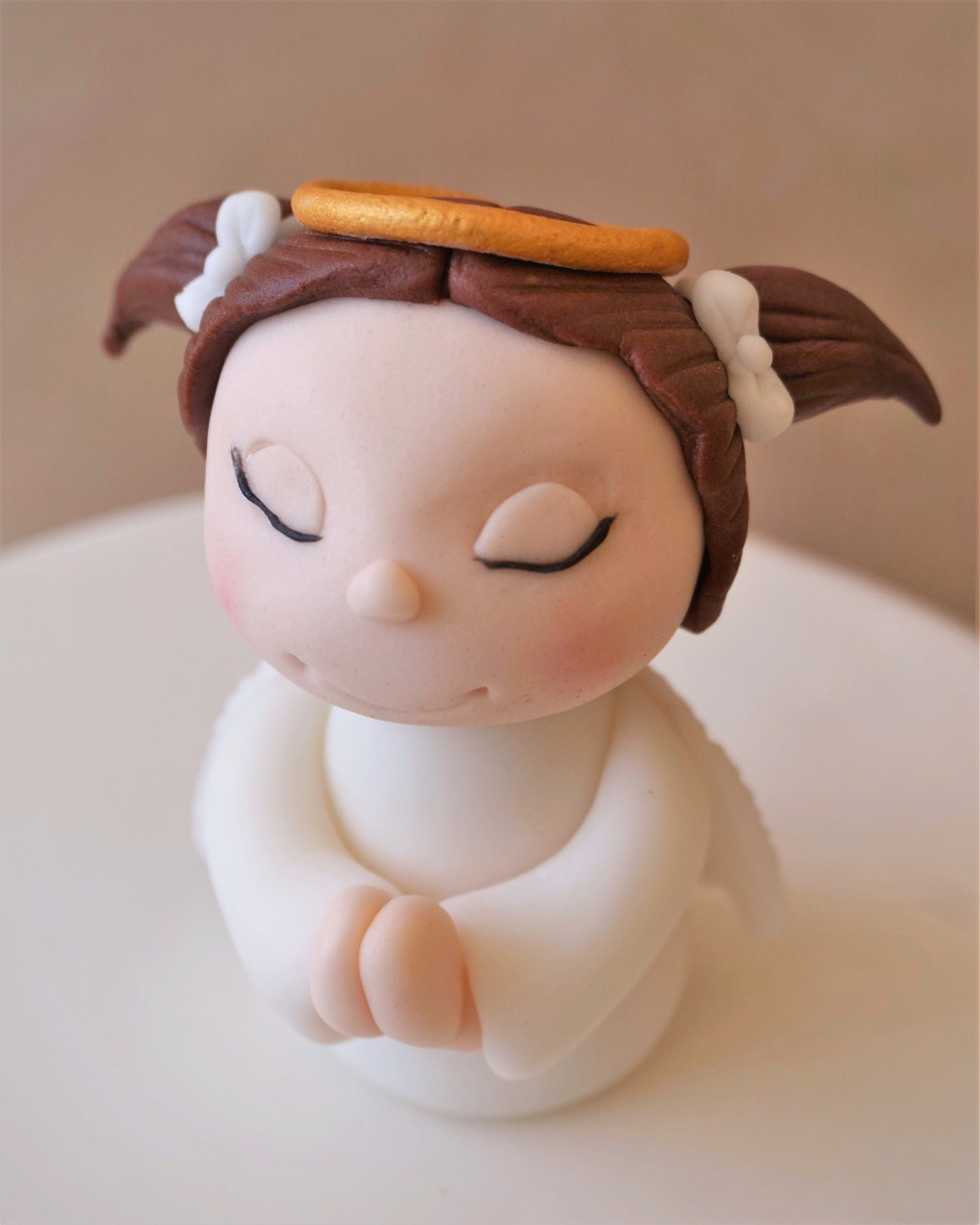Fondant Angel Cake Topper Little Angel Figurine Christening - Etsy UK