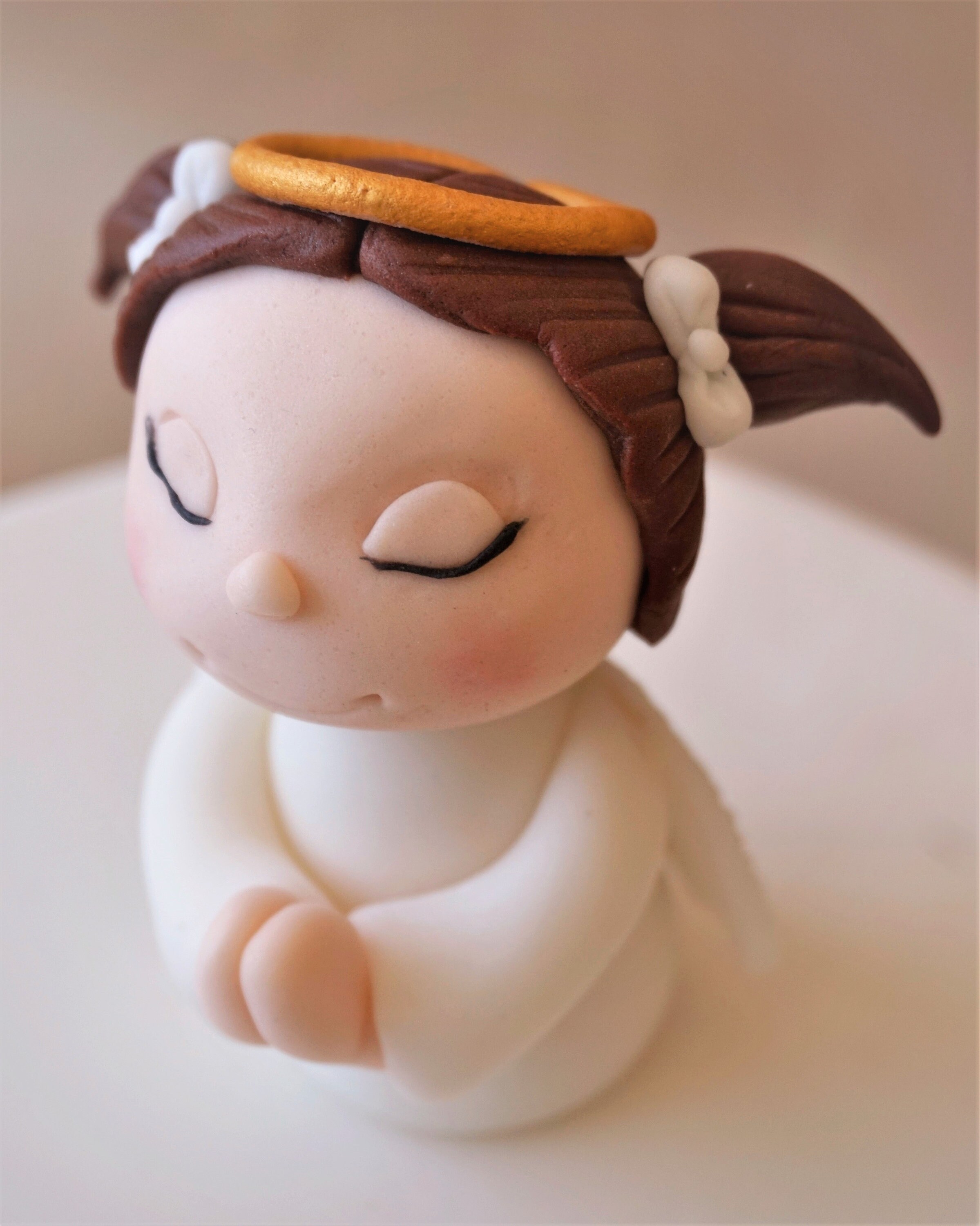 Fondant Angel Cake Topper Little Angel Figurine Christening - Etsy UK