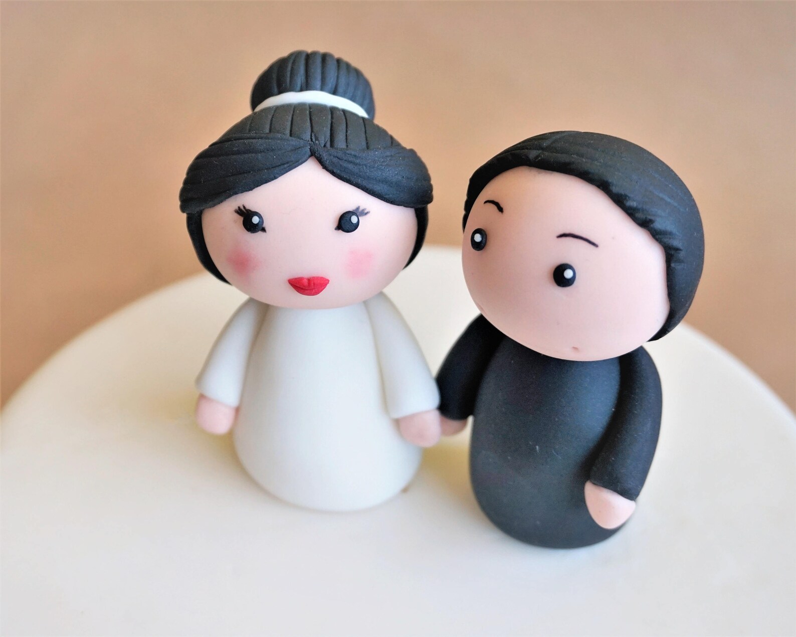 Fondant Bride and Groom Cake Topper Wedding Topper Wedding - Etsy