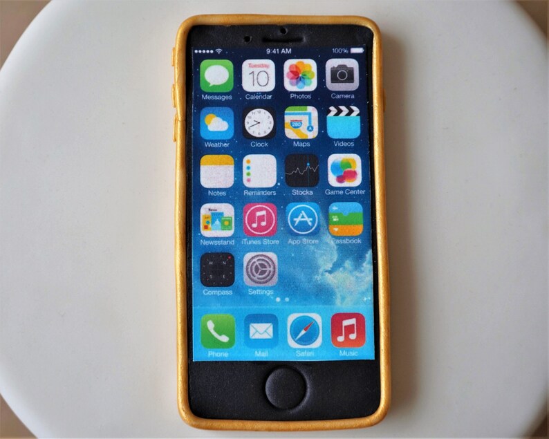 Fondant cell phone cake topper for sweet 16 birthday party | Etsy