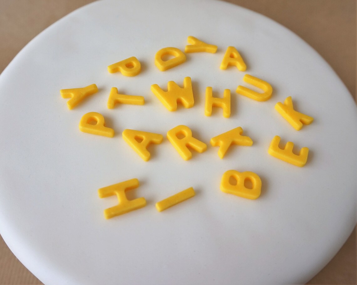 Custom Fondant Letters Small Personalized Fondant Name - Etsy