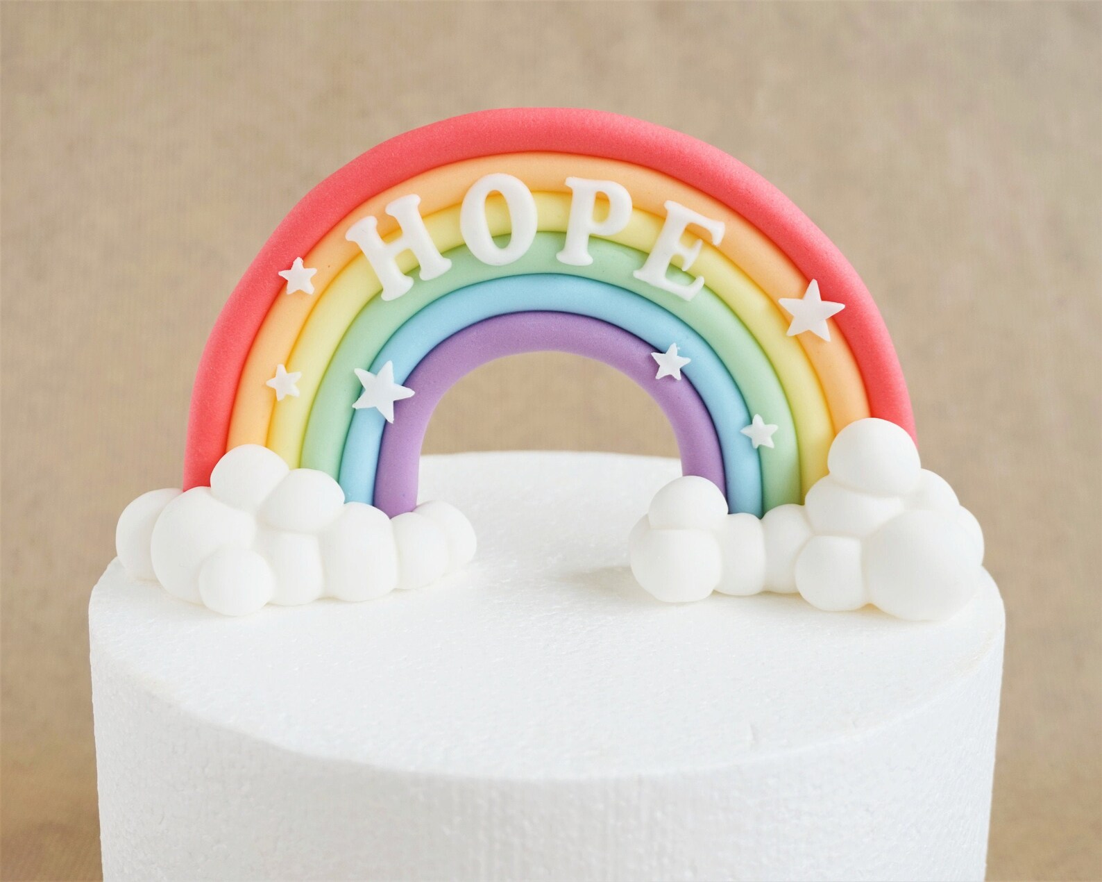 Fondant Rainbow Cake Topper Fondant Name Rainbow With Name - Etsy Australia