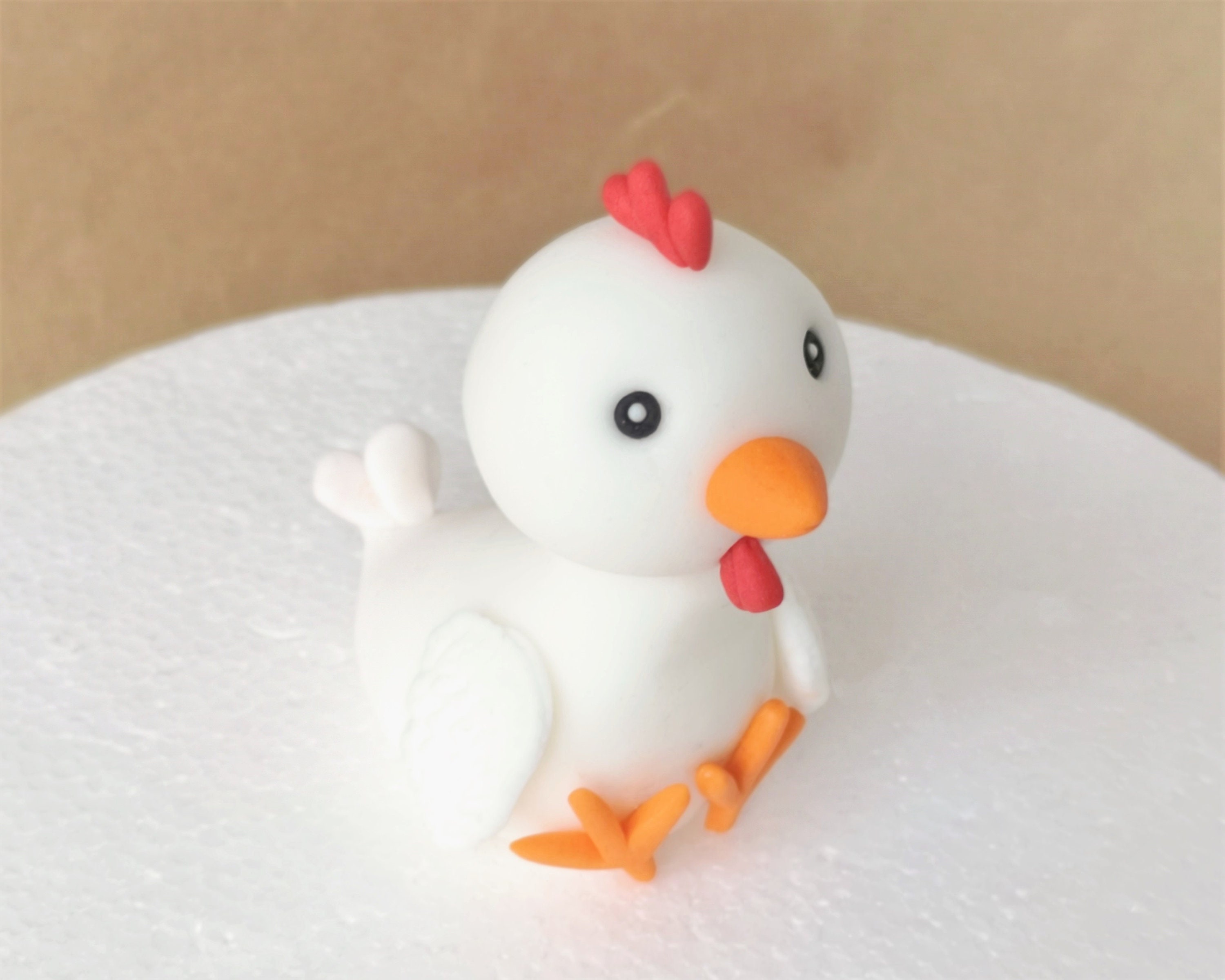 Fondant Chicken Cake Topper for a Farm Birthday Party Farm | Etsy