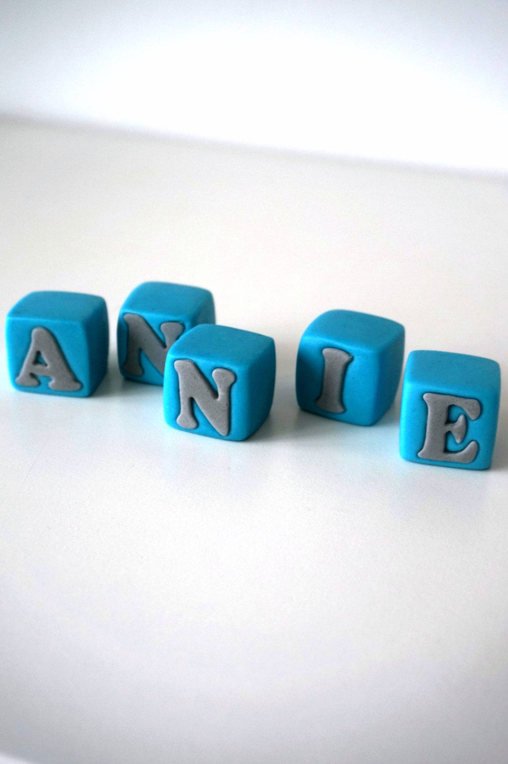 Small Fondant Baby Blocks for First Birthday Cake Custom | Etsy