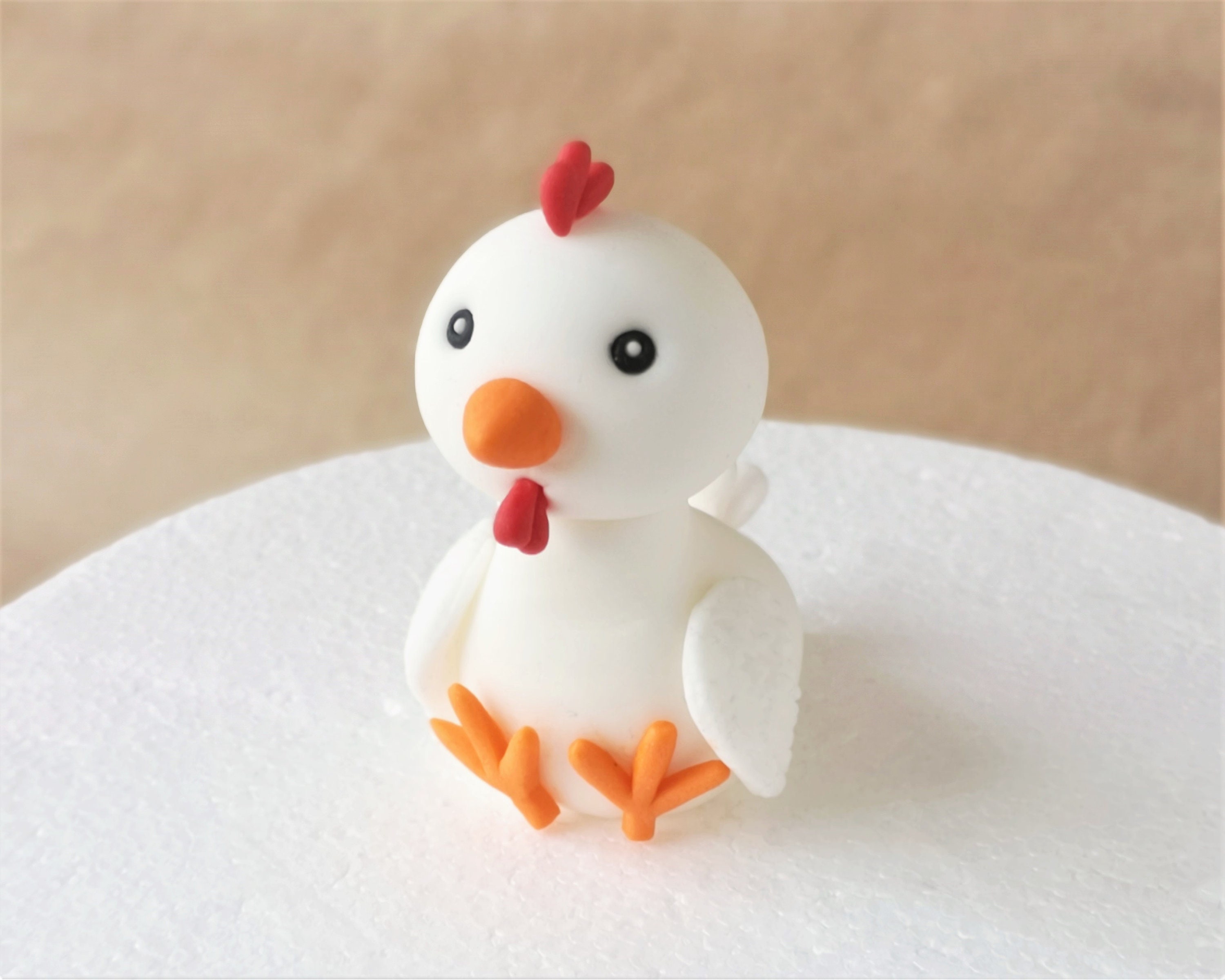 Fondant Chicken Cake Topper for a Farm Birthday Party Farm | Etsy