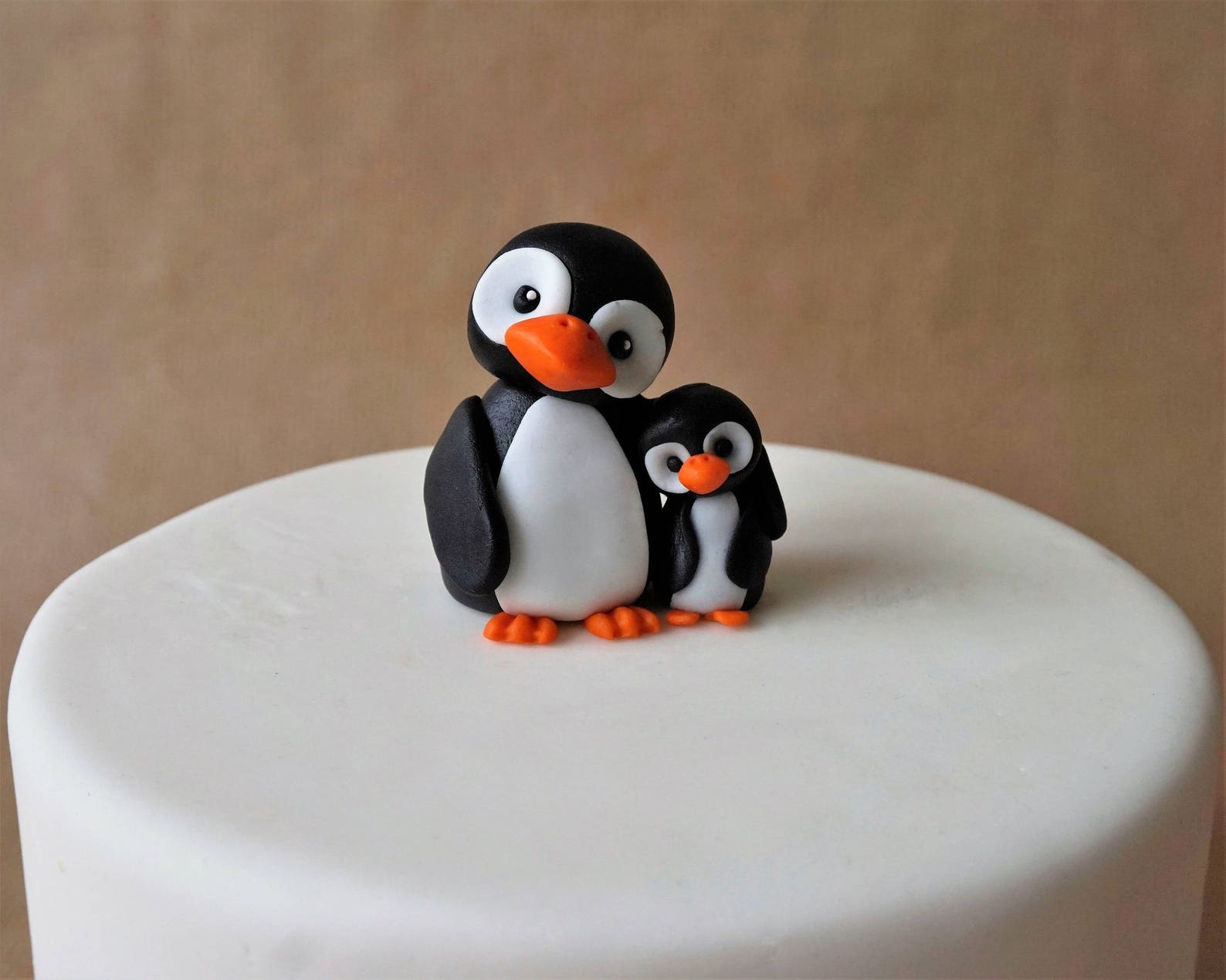 Fondant Penguin Cake Topper Penguin Topper Winter Topper | Etsy