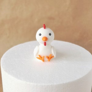 Fondant Chicken Cake Topper for a Farm Birthday Party Farm - Etsy