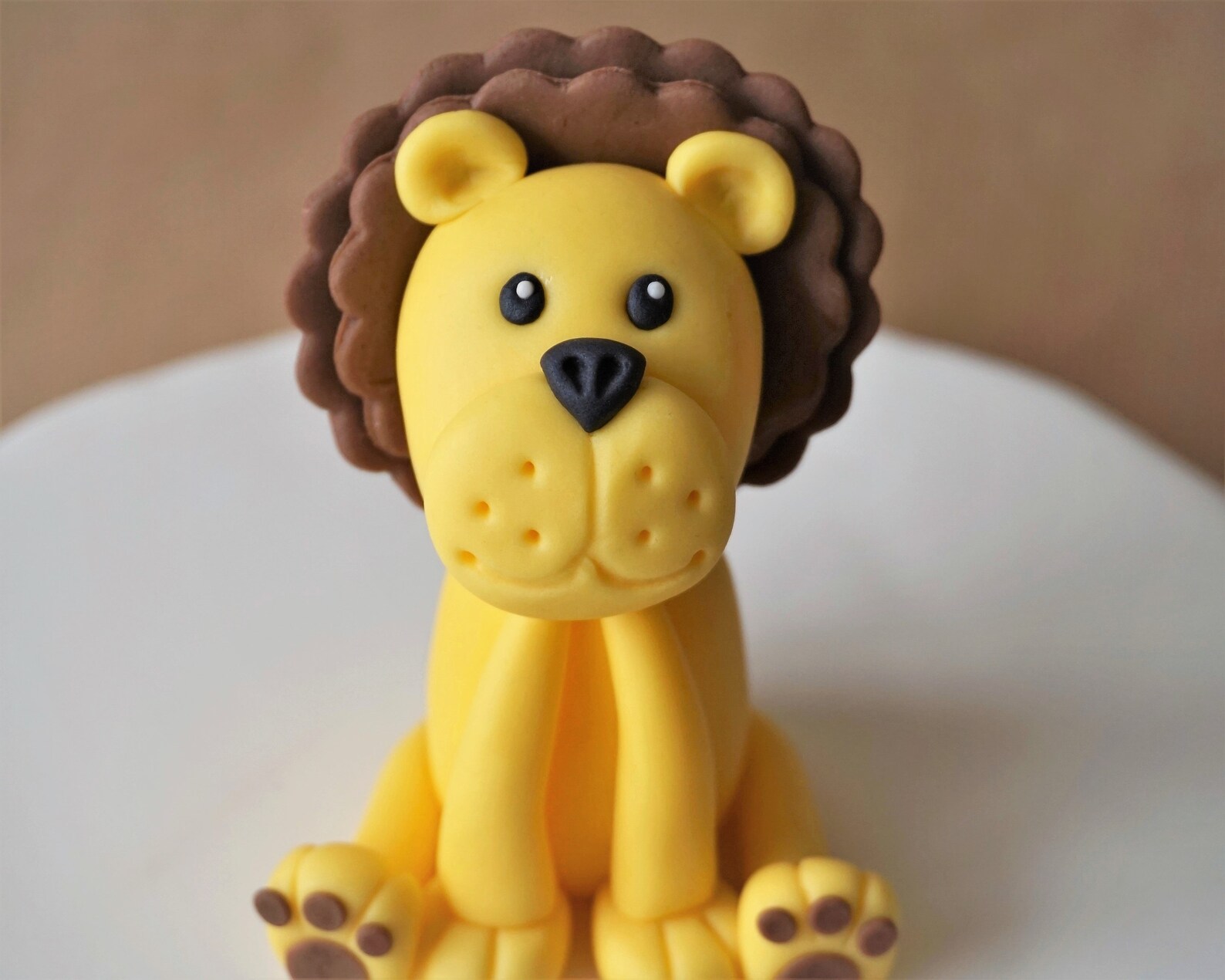 Fondant Lion Cake Topper Lion First Birthday Safari Birthday | Etsy