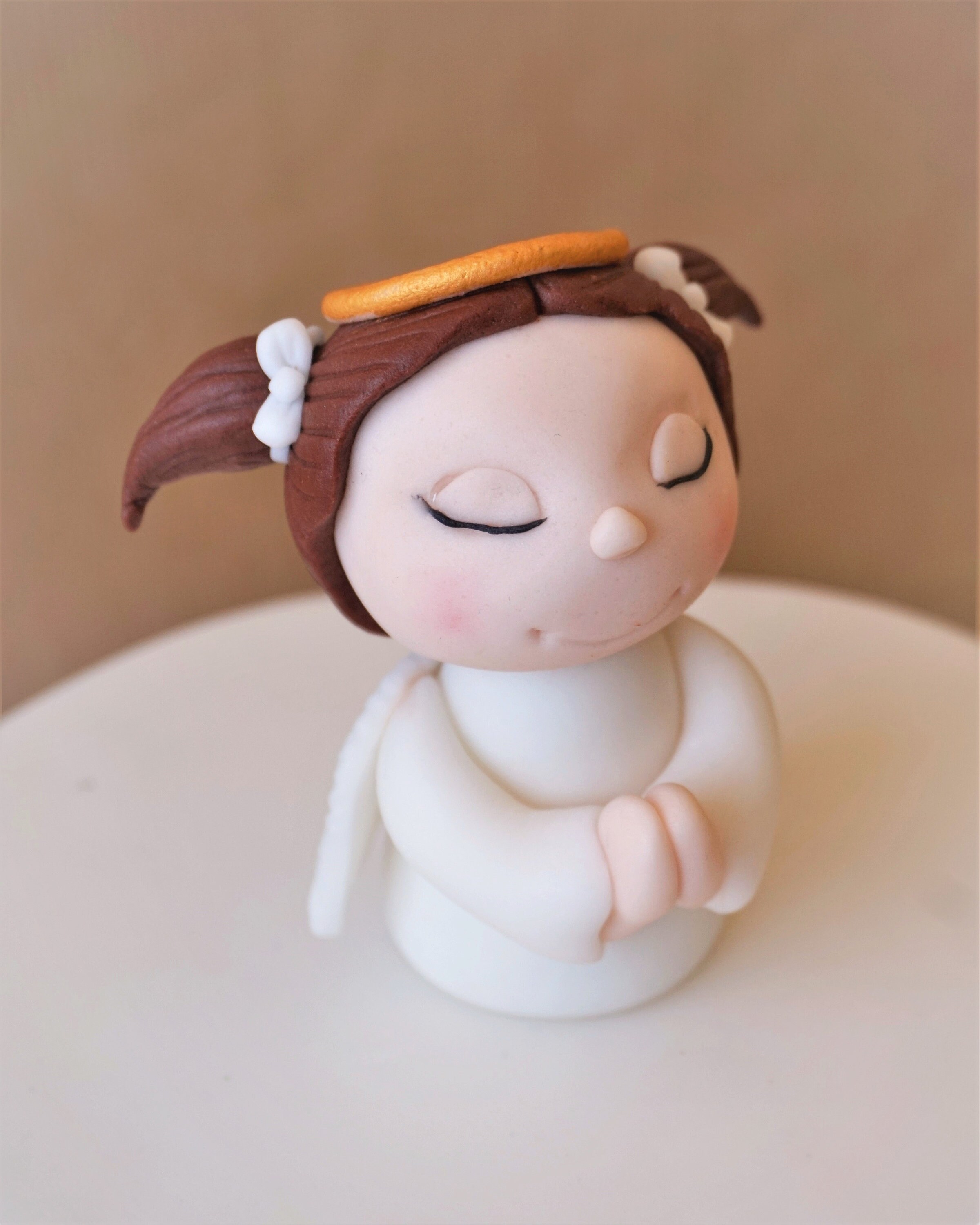 Fondant Angel Cake Topper Little Angel Figurine Christening | Etsy