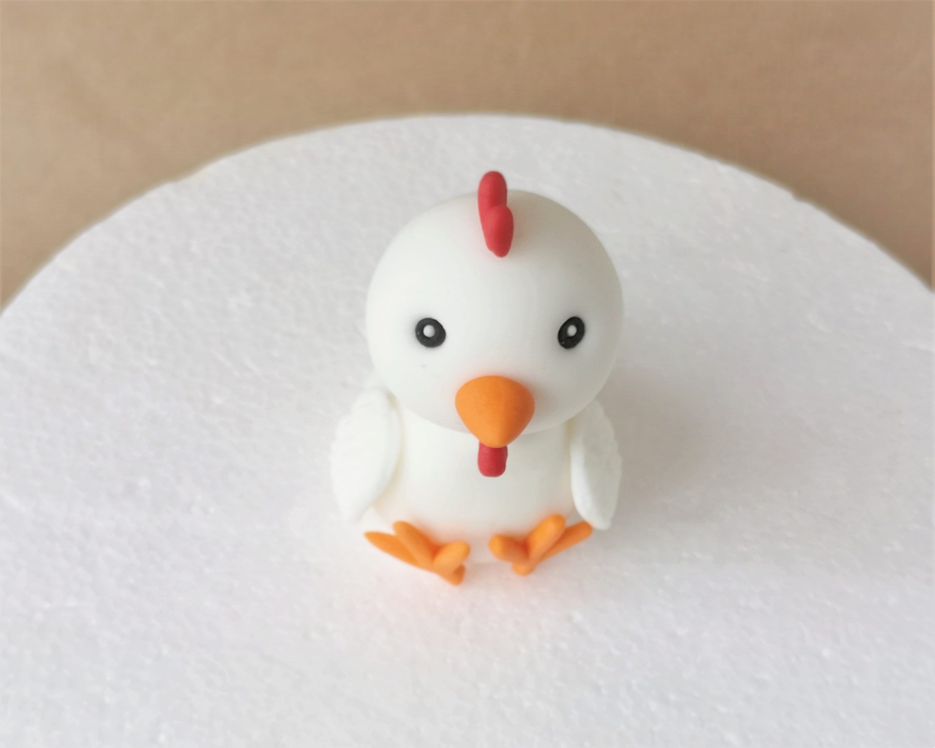 Fondant Chicken Cake Topper for a Farm Birthday Party Farm | Etsy