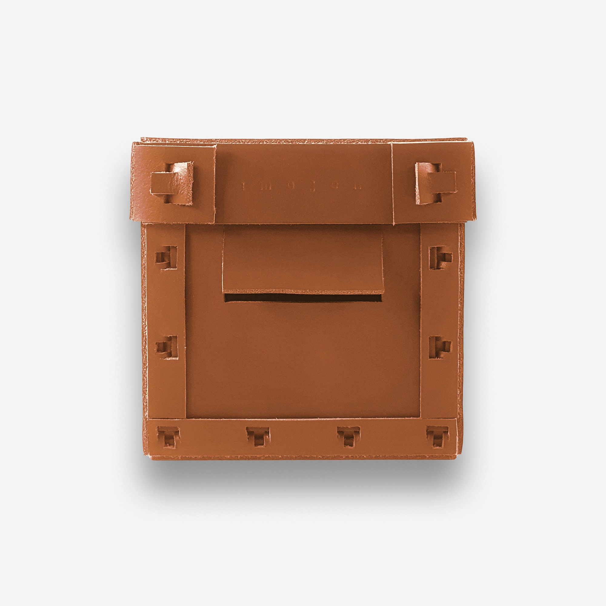 The COMPACT S-M brown leather box with lid, desktop organizer, home ...