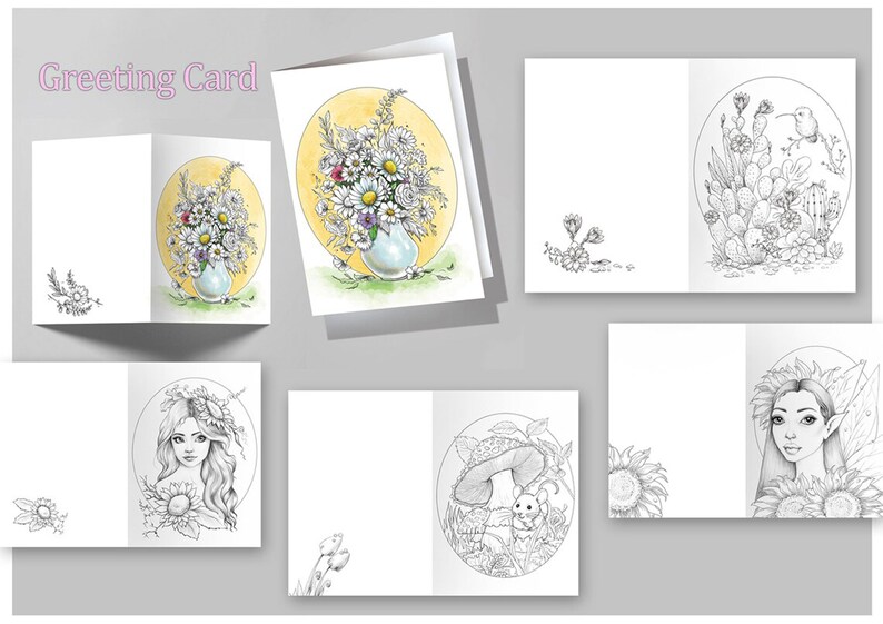 Coloring Page, Greeting Card to Download, Printable Adult Coloring Page ...