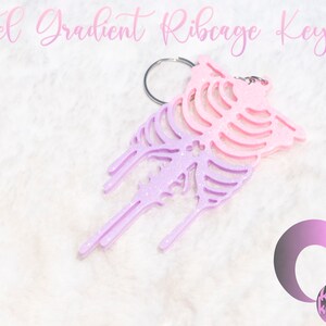 Macabre Bloody Dripping Ribcage Keychains - Etsy