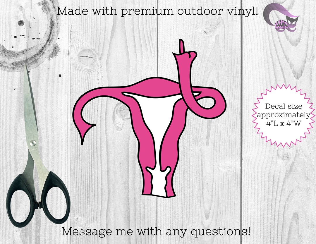 F U Uterus Uterus Flipping Vinyl Decal Car Decal Car Sticker Feminist ...