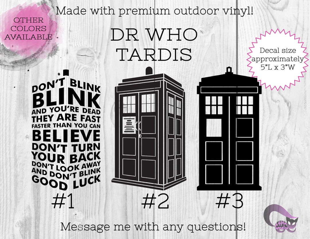 Dr Who TARDIS Vinyl Decal - Etsy
