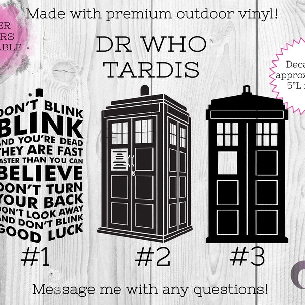 Doctor Who Decal - Etsy