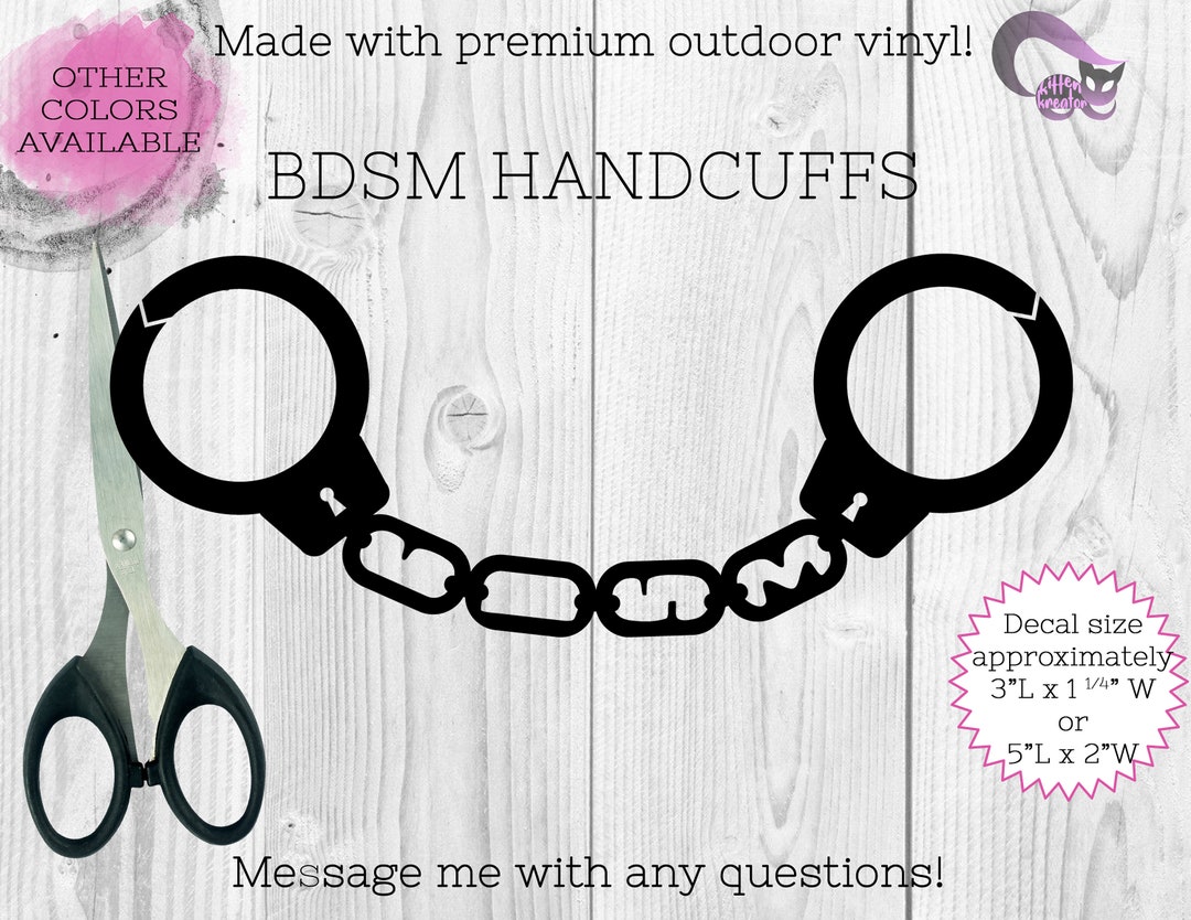 BDSM Handcuffs Vinyl Decal - Etsy