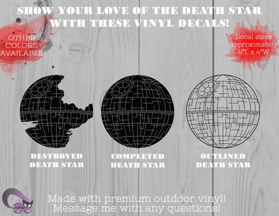 Star Wars Death Star Vinyl Decal | Etsy