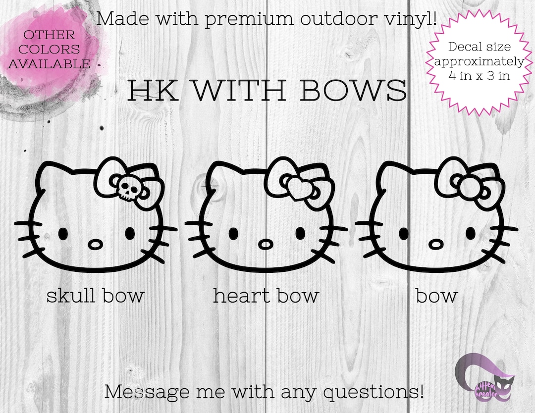 Hello Kitty Vinyl Decal - Etsy