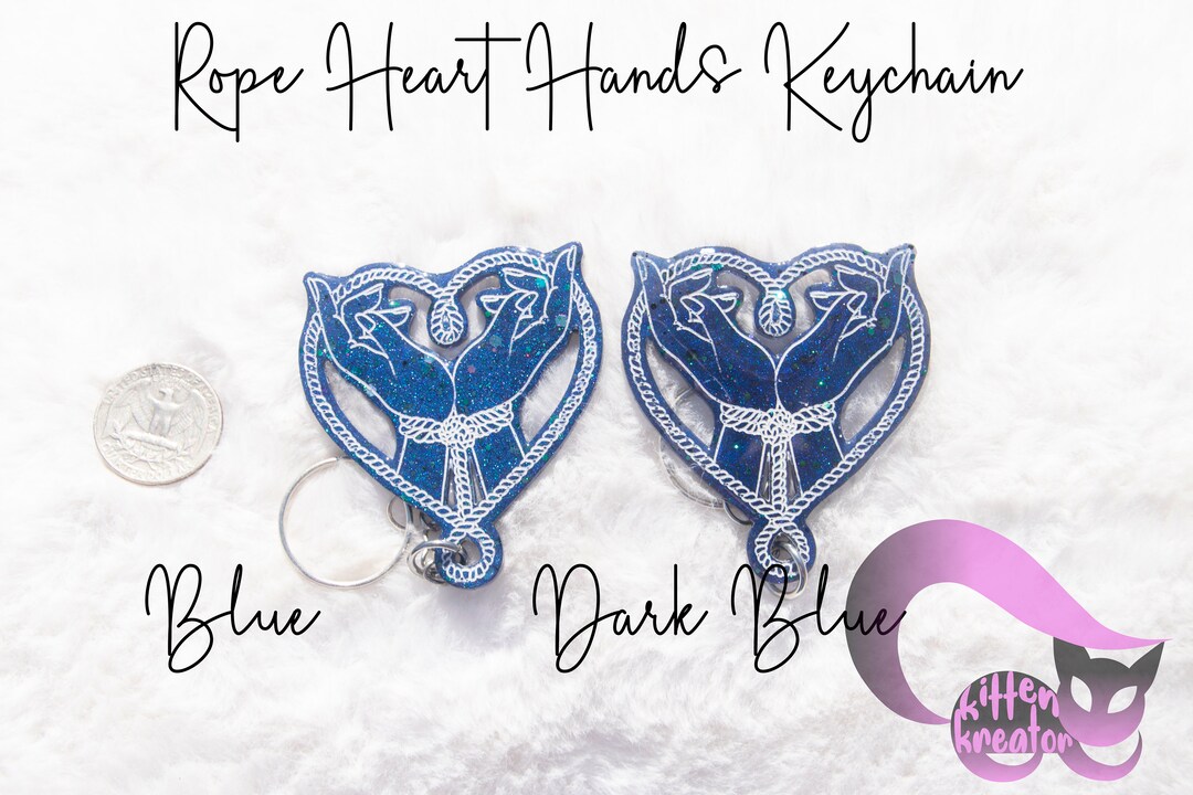 BDSM Rope Heart Hands Keychain - Etsy