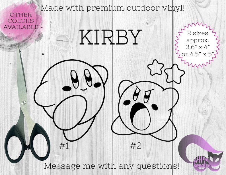 Kirby Vinyl Decal - Etsy