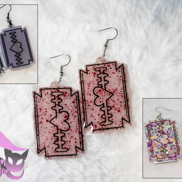 Razor Blade Earrings - Etsy