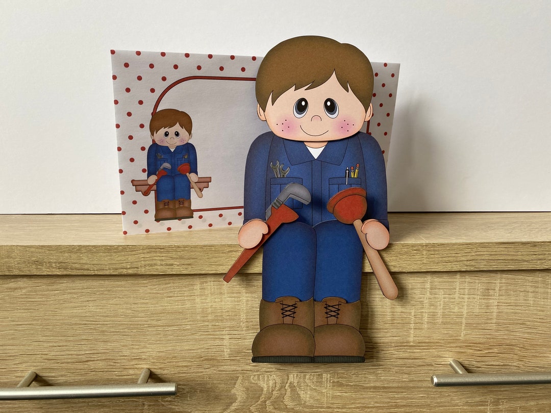 Male Plumber Birthday Card, Older Man, Decoration, Keepsake, on the ...