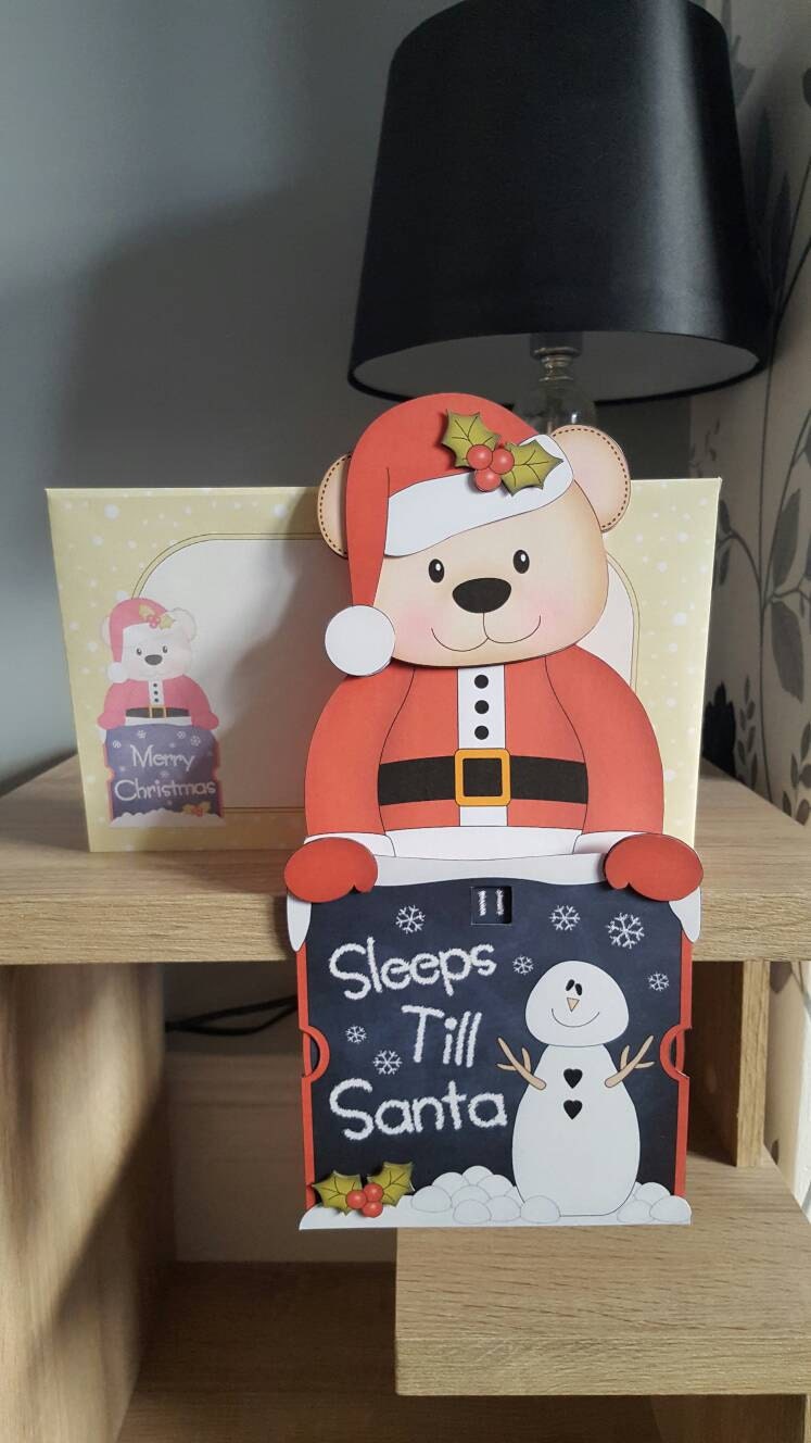 Teddy Bear Advent Card Christmas Teddy Bear Teddy Cute - Etsy UK