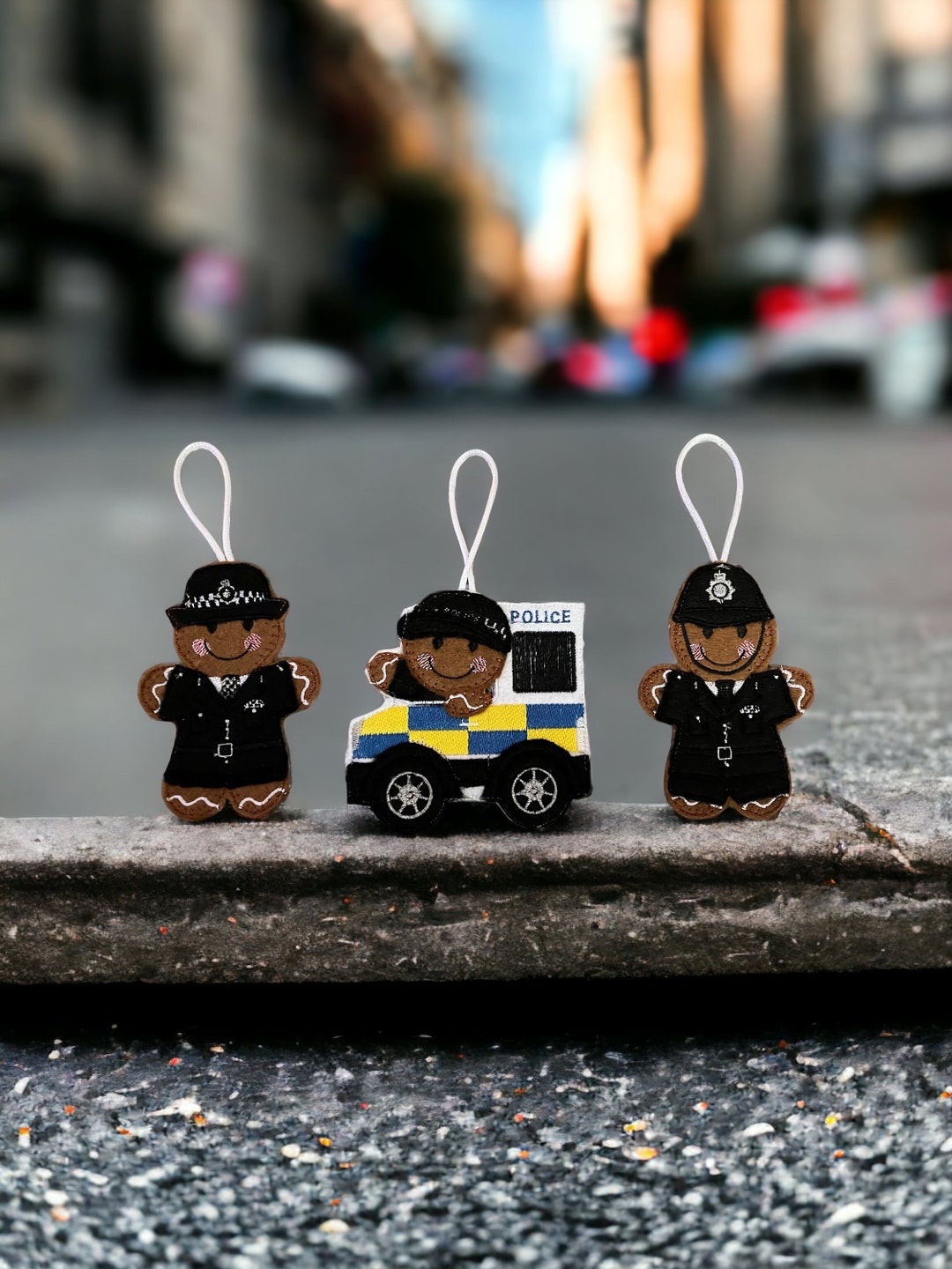 Policeman, Police Woman, Police Van Hanging Decoration, Tree Decoration ...