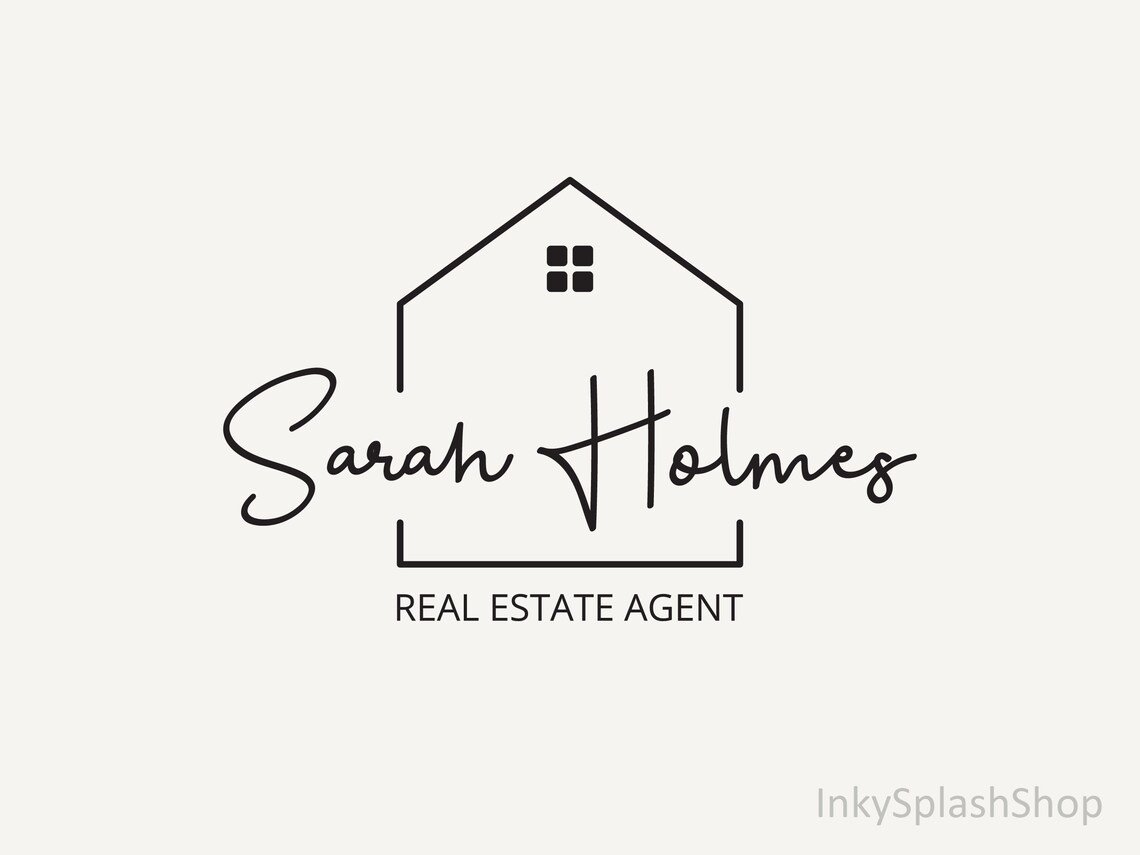 Real Estate Logo Customized Premade Logo Minimalist House Logo Realtor ...