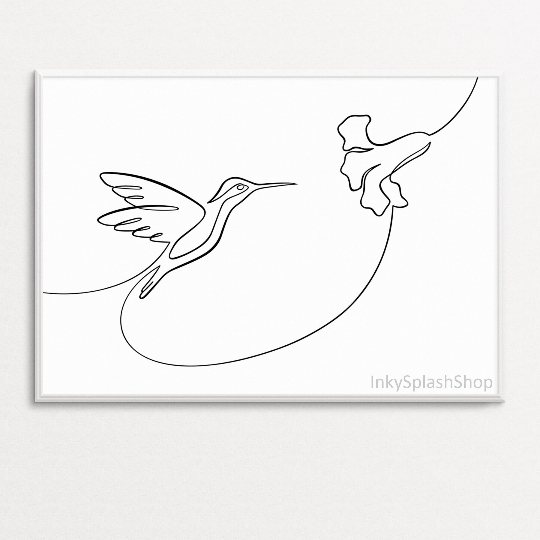 Simple Bird Line Drawing