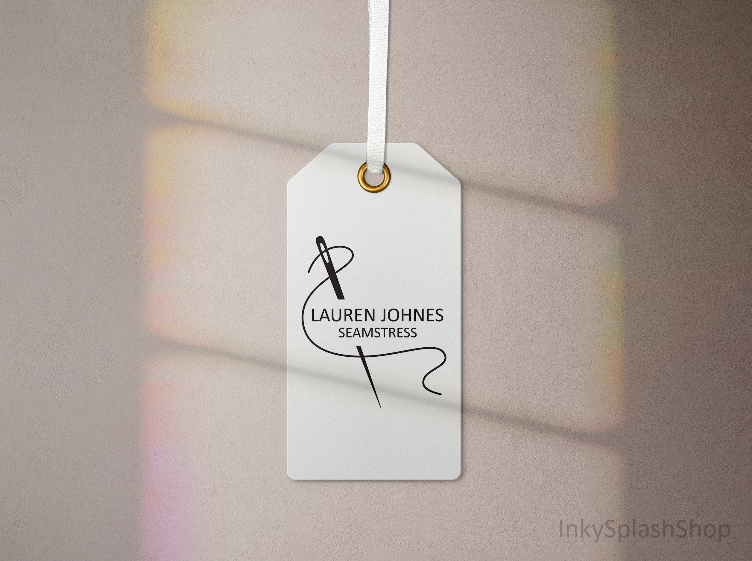 Custom Sewing Logo Needle & Thread Premade Logo for Seamstress, Tailor ...