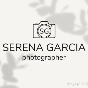 Premade Photography Logo Camera and Initials Logo Customized Logo for ...