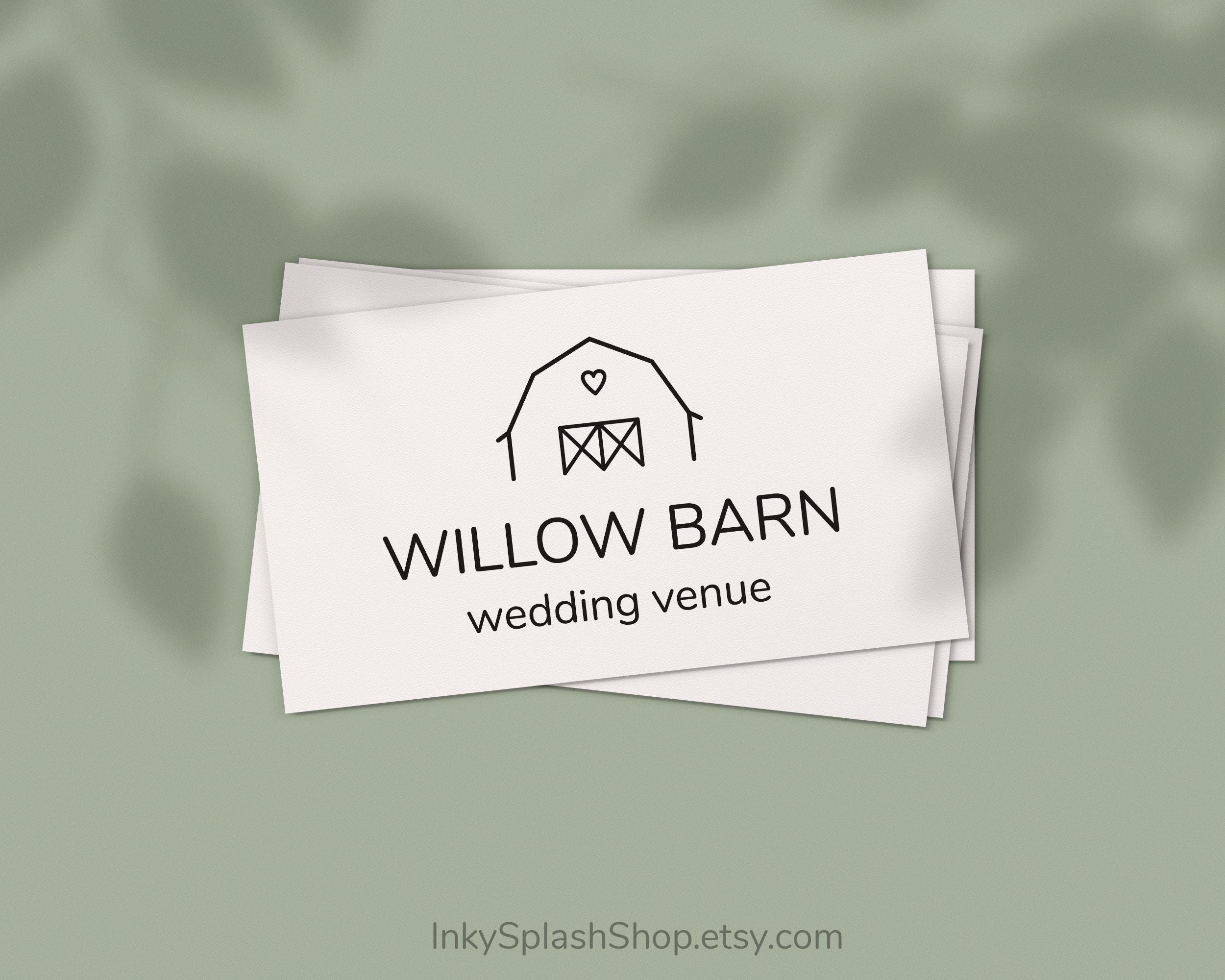 Minimalist Barn Logo Premade Logo for Wedding and Event Venue, Farm ...