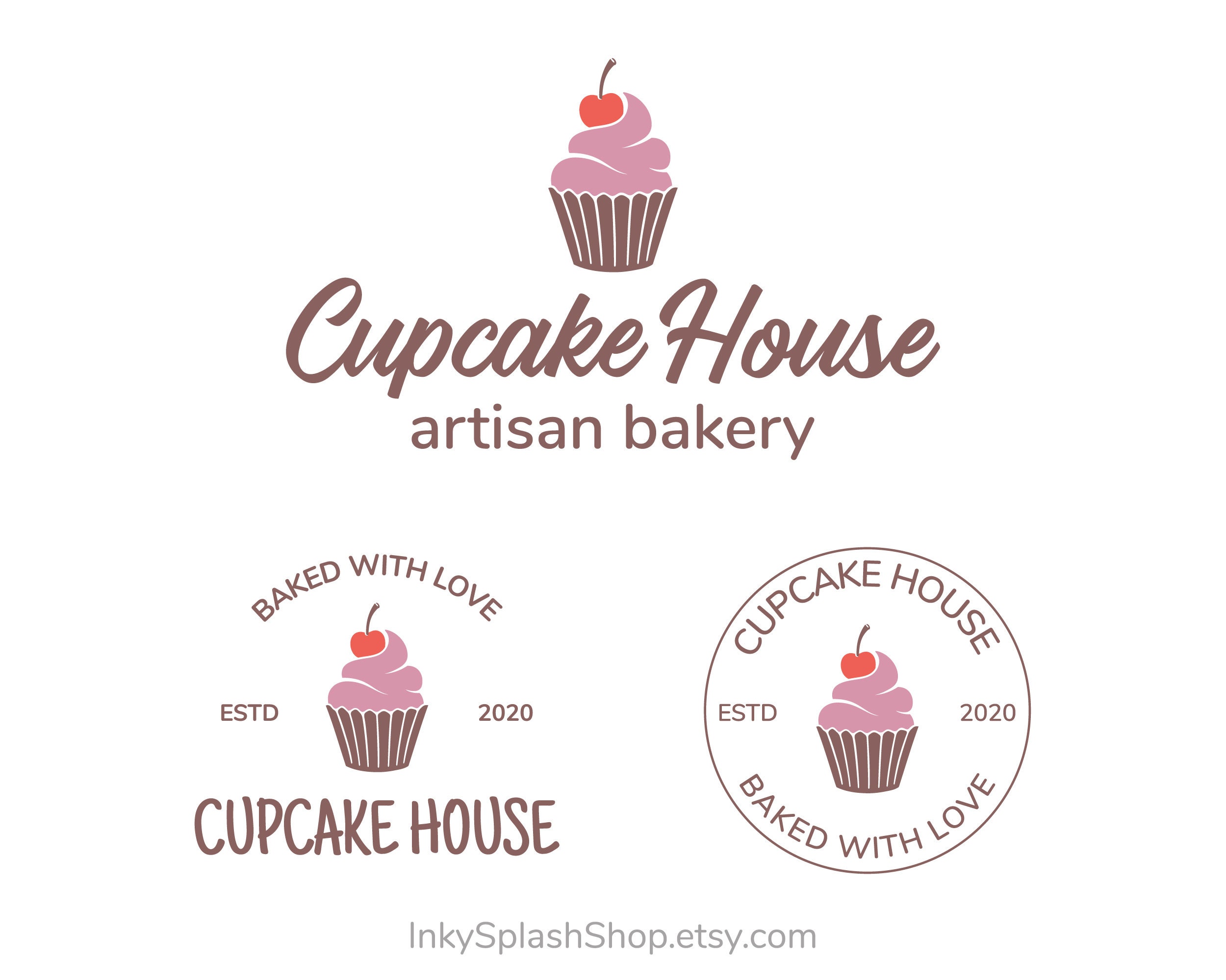 Cupcake Logo Design Premade Baking Logo Customized Logo for - Etsy