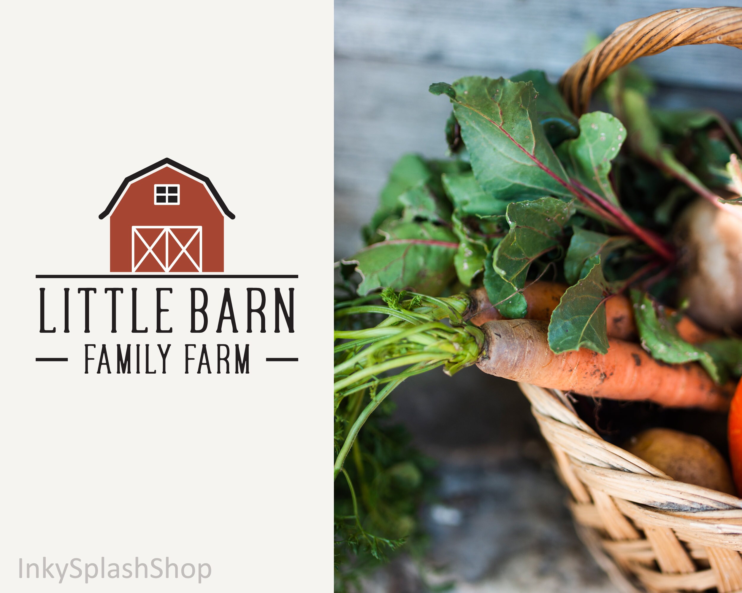 Red Barn Logo Premade Farm Logo Customized Logo for Organic Farming ...